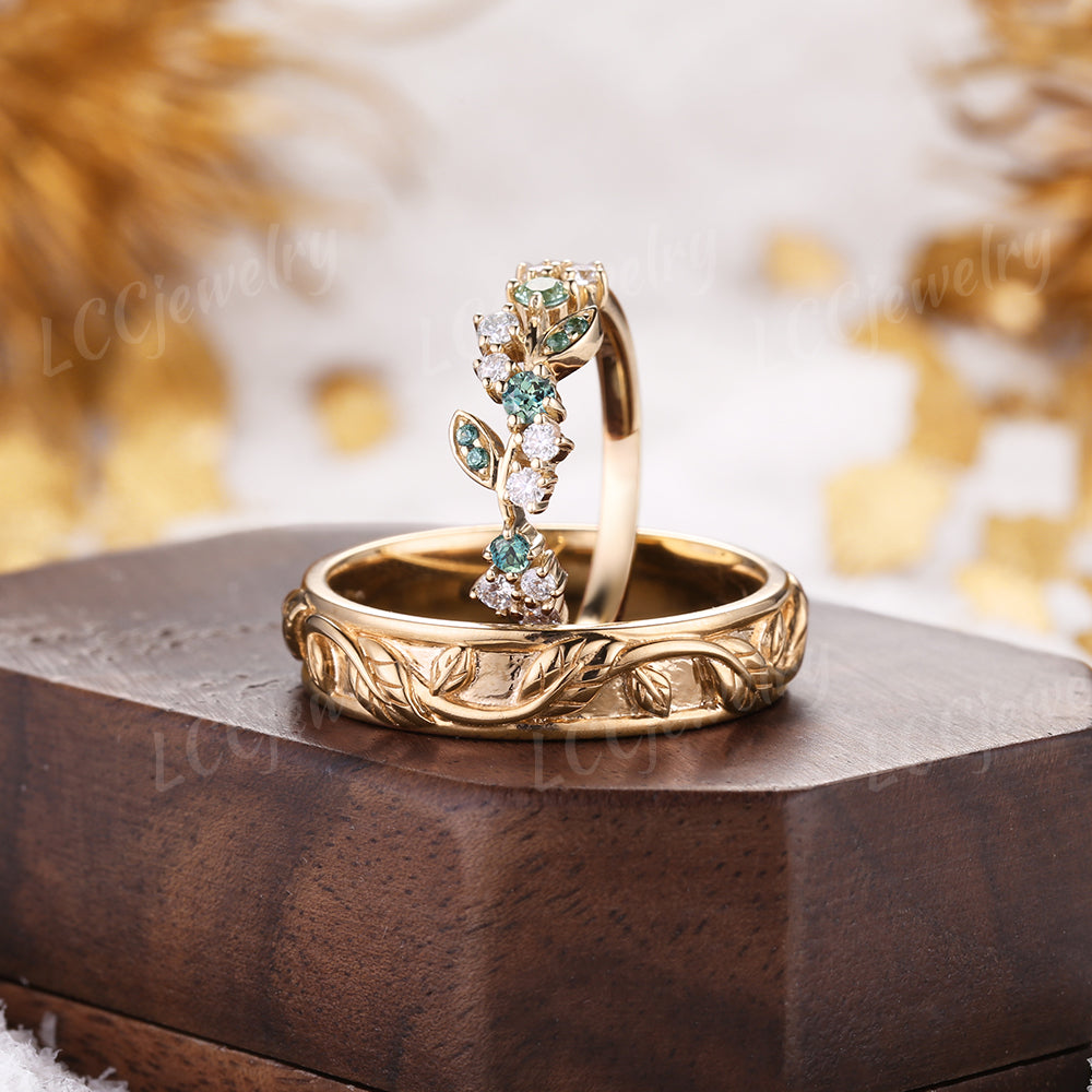 Nature inspired wedding bands store